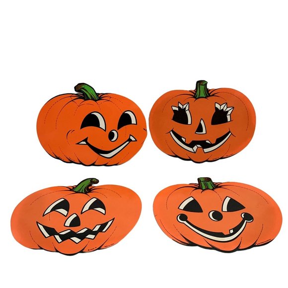 Beistle | Holiday | Vintage 99 Beistle Halloween Pumpkin Cutouts Wall ...